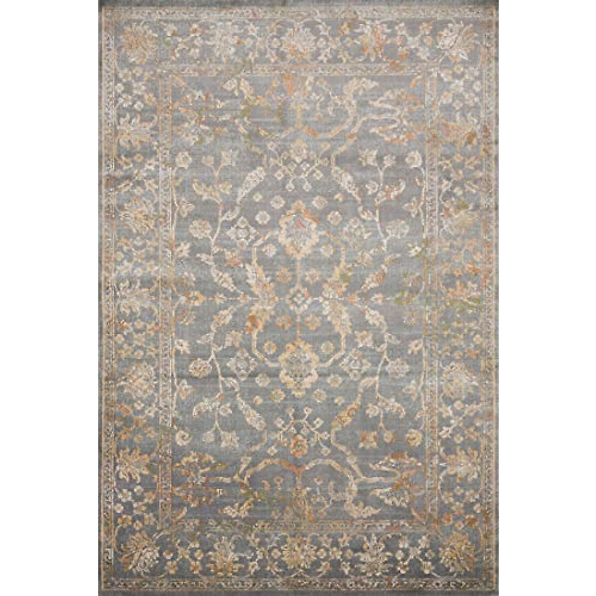 Loloi II Isadora Collection ISA-05 Silver/Silver, Transitional 8'-0" x 10'-0" Area Rug