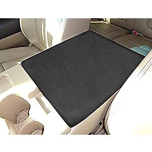 MOEBULB Center Console Lid Armrest Soft Pad Protector Cushion Cover Compatible for 2010-2018 Ford F150 F250 Truck SUV (without Latch Opening Hole)