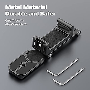 ULANZI Phone Tripod Mount 2 Cold Shoes & Arca Port, HP004 Metal 360° Smartphone Tripod Adapter for iPhone, Cell Phone Vlog Tripod Grip Stand Holder for Desktop Tripod Video Live Streaming Vlogging Rig