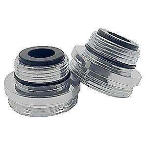 2Pcs Brass Faucet Adapter Kit,Connect Garden Hose,Standard Hose via Diverter,Male & Female Faucet Adapter for Sink Faucets- (Chrome Finished TTCAD4)