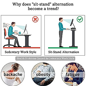 SIDUCAL Mobile Standing Desk, Rolling Standing Desk Laptop Cart on Wheels, Adjustable Table Computer Workstation Home Office for Stand Up, Black