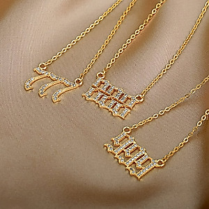 SHINYY Angel Number Necklace (444, Gold)