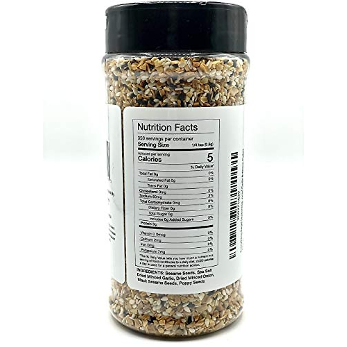 Everything Bagel Seasoning Blend Original XL 10 Ounce Jar. Delicious Blend of Sea Salt and Spices Dried Minced Garlic & Onion Flakes. Bagel Allspice, Sesame Seasoning Spice Shakerac
