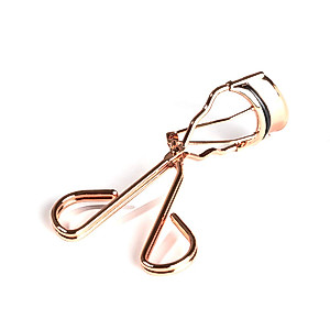 Eyelash Curler, Golden Eyelash Makeup Tools Set with Eyelash Curler, Mini Eyelash Curler, Black Silicone Refill Pads, Professional Lashes Curler, Stainless Steel, Fits Various Eye Lashes New