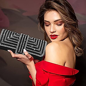 ELDA Clutch Purses for Women Evening Bags Sparkling Formal Party Rhinestone Purse Wedding Cocktail Prom Clutches