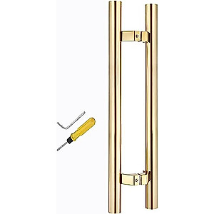 Barn Door Push Pull Door Handle 20/24/32/40inch Glass Door Pull Push Handle, Contemporary Stainless Steel Interior Exterior Sliding Barn Door Handle, Kitchen/Bathroom/Office Door Handles, Two-Side Des