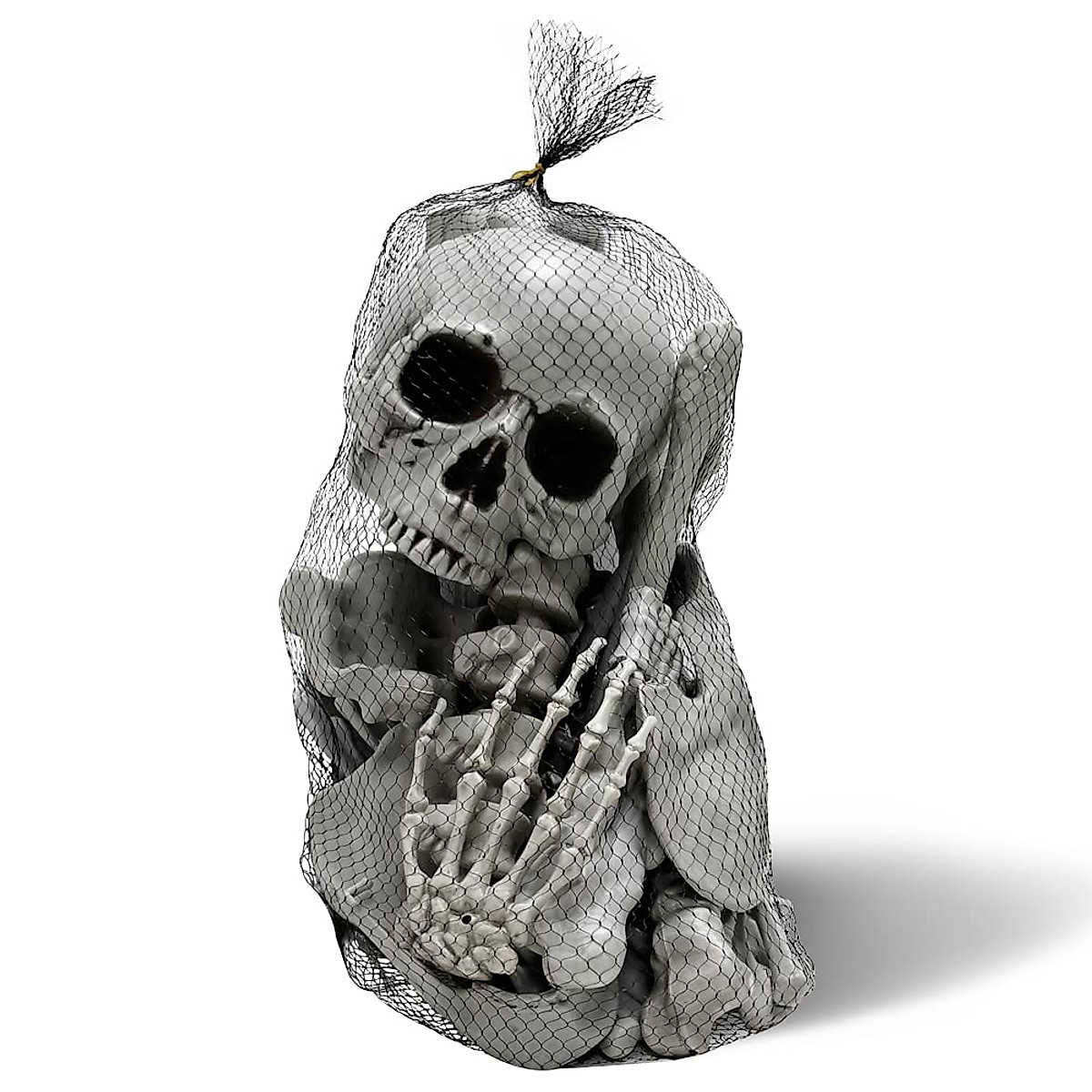 Halloween Skeleton Bones Realistic Looking Skulls Human Skeleton For Halloween Scary Graveyard Haunted House Lawn Yard Decorations(28 pieces）