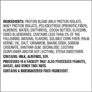 Quest Nutrition Blueberry Muffin Protein Bars, 20g Protein, 2g Sugar, 5g Net Carb, Gluten Free, Keto Friendly, 12 Count