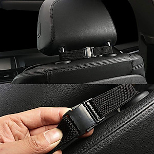 Black Panther 1 Pair Car Seat Covers, Luxury Car Protectors, Universal Anti-Slip Driver Seat Cover with Backrest,Diamond Pattern (Black)