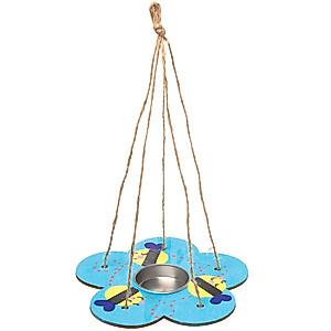 Baker Ross AT814 Make Your Own Wooden Butterfly and Bee Feeders, for Kids Garden Arts and Crafts Projects or STEM Learning (Pack of 3), Assorted