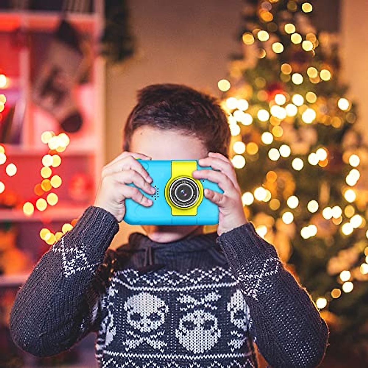 Children's Camera 40 Million High-Definition 180° Rotatable Lens Digital Camera Large Screen Student Camera Christmas Birthday Gift Camera 2.4 Inch
