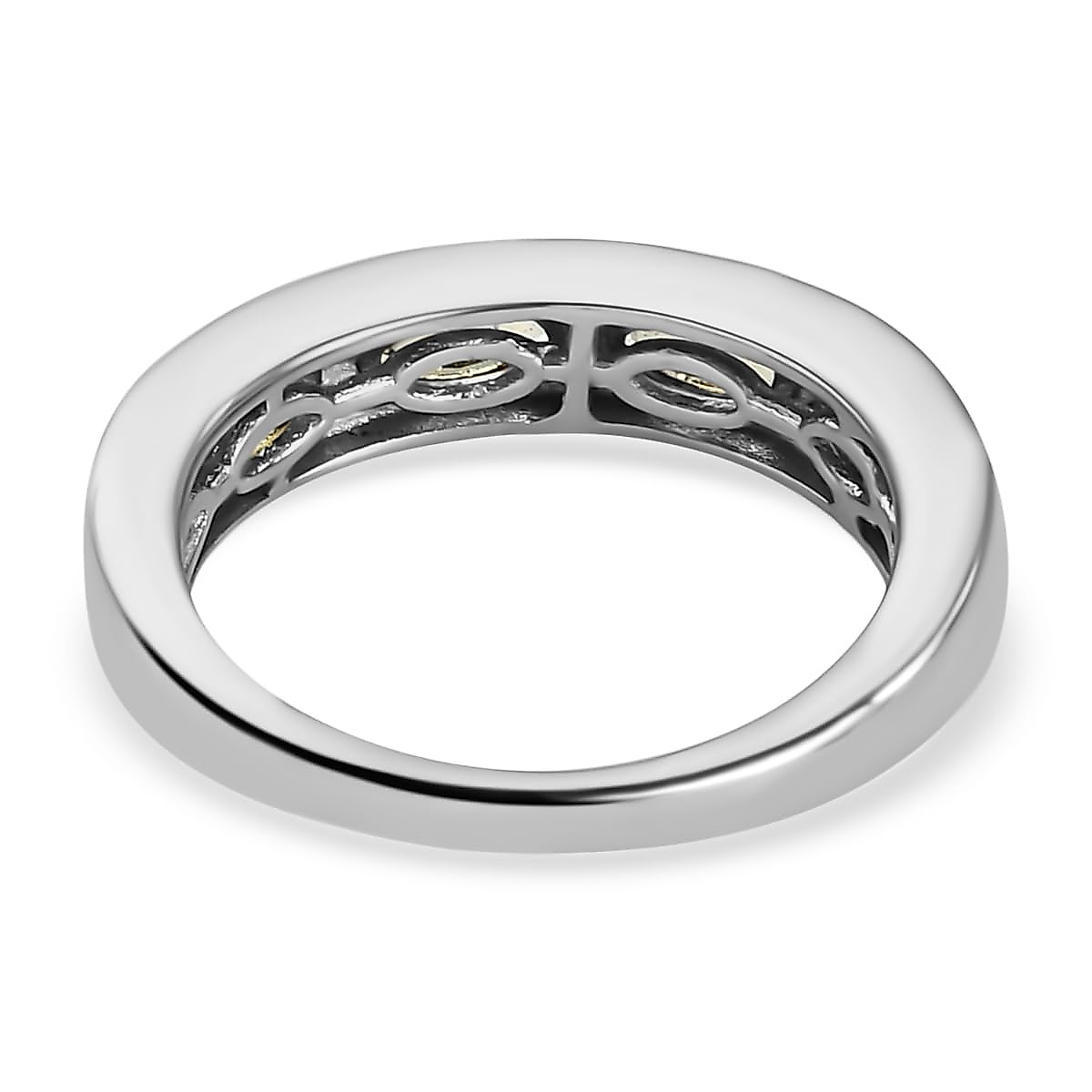 Shop LC Moldavite Zircon Eternity Ring 925 Sterling Silver Wedding Band for Women Jewelry Bridesmaid Gifts for Women Size 10 Ct 0.8 Birthday Gifts