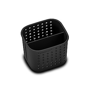 madesmart Elevated Station-SINKWARE Collection All-in-One Sink Storage, Ventilation Holes Promote Drying, Detachable Draining Base, BPA-Free, Small, Carbon