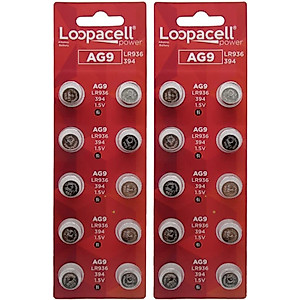 LOOPACELL 20 AG9 LR45 L936 1.5V Alkaline Button Cell Batteries