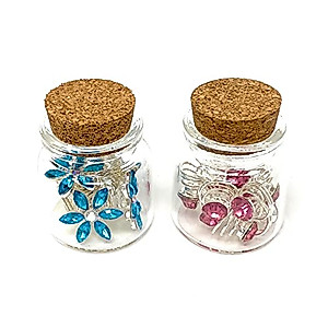 AVELLIM Mini Glass Bottles with Cork Stoppers 20ml 1.6”x1.4” Tiny Spell Jars, Wishing Bottles, Message Bottle for Wedding and Baby Shower Favors (16 Pcs)