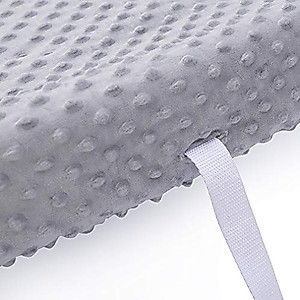 Soft and Comfy Minky Dot Changing Pad Cover for Baby, 32"x16"x4" (Grey)