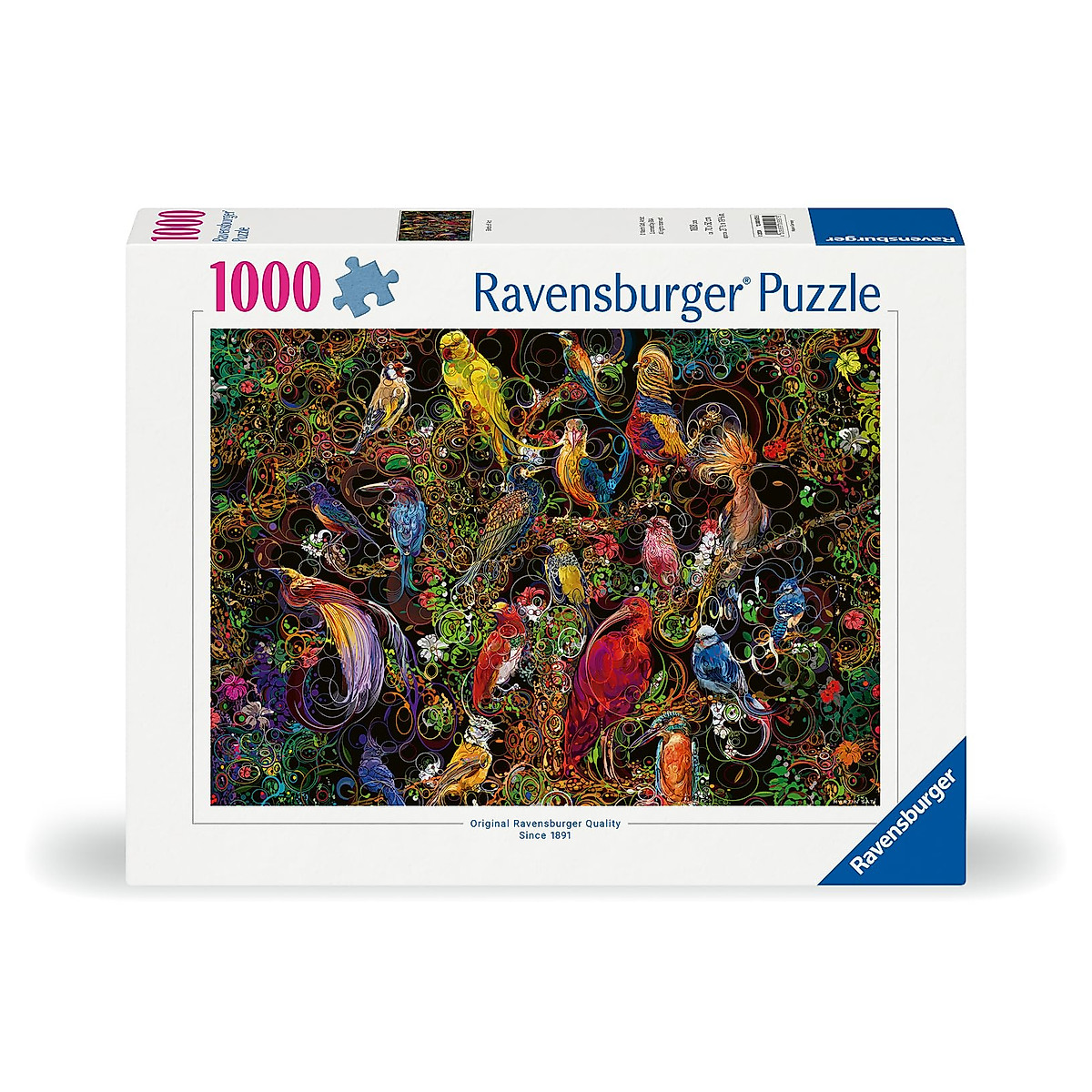 Ravensburger Birds of Art 1000-Piece Jigsaw Puzzle | Unique Artwork | Perfect Interlocking Fit | Vibrant and Glare-Free | FSC Certified