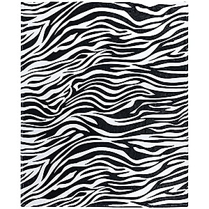 Zebra Print Throw Blanket, Adorable Super-Soft Extra-Large Zebra Blanket for Women, Girls, Teens and Children, Cute Fleece Zebra Throw (50 in x 60 in) Warm Plush and Cozy Throw for Bed, Sofa, or Couch