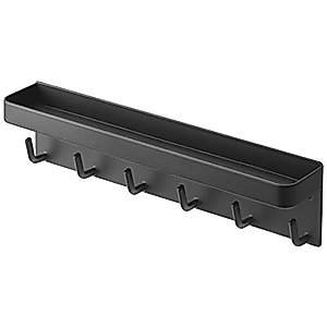 YAMAZAKI home 2755 Magnetic Key Rack with Tray, One Size, Black