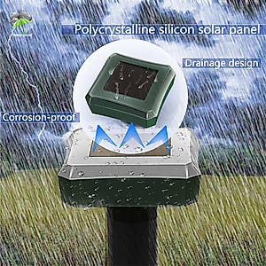 ADLLYA 8 Pack Mole Repellent Solar Powered, Waterproof Mole Repellent Chipmunk Repellent Outdoor, Gopher Repellent Ultrasonic Solar Powered for Groundhog Chipmunk Repeller, Lawn Garden W4, ADLLYA-Y2