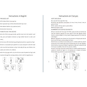 Mini Ear Otoscope, Bysameyee Magnification Diagnostic Ear Scope with LED Direct Illumination Light, Ear Healthy Tool for Doctors Nurses Adults Kids Baby Elder Pets Animals