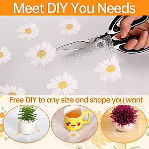 9Pcs Refrigerator Liners,Washable Refrigerator Mats Liner,EVA Daisy Refrigerator Liners,Waterproof Non-Slip Fridge Liners for Drawers Cupboard Placemats,BPA Free,17.7"x11.8",Non Adhesive