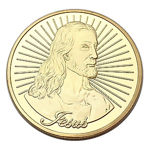 Exquisite Collection of Commemorative Coins Religious Faith Jesus Resurrection Gilded Commemorative Coin Christ Cross Good Friday Gold Coin Coin