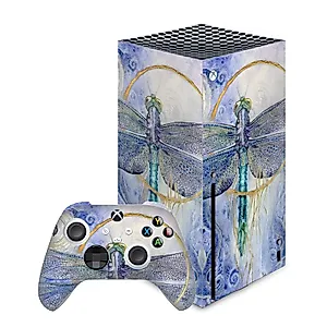 Head Case Designs Officially Licensed Stephanie Law Dragonfly Art Mix Vinyl Sticker Gaming Skin Decal Cover Compatible With Xbox Series X Console and Controller Bundle