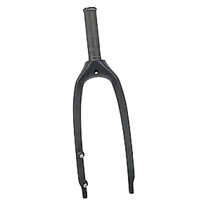 Uxsiya Road Bike Front Fork, 20 Inch 4.37in Top Tube Stable Professional Lightweight Mountain Bike Fork 3K Matte for Folding Bike
