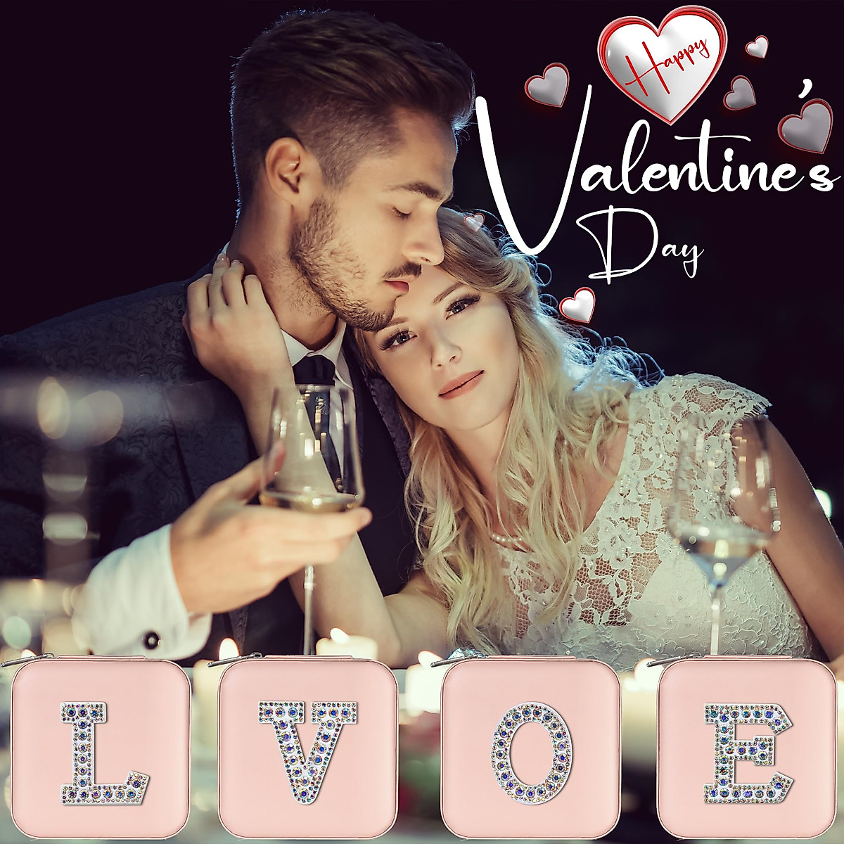 Parima Travel Jewelry Case Travel Jewelry Small Jewelry Box, Vacation Essentials for Women Travel Accessories for Women, Personalized Christmas Birthday Gifts for Women Her Mom Grandma Aunt Initial A