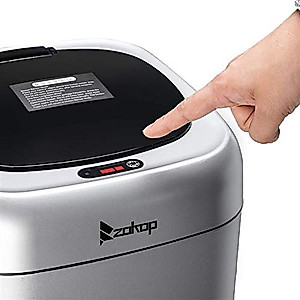 Zokop 35L Smart Motion Sensor Automatic Trash Can Waste Bin Silver