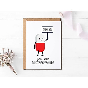 EdgarGifts Greeting Card - Funny Medical Thank You Card for Doctors, Nurses - 5 x 7 inches