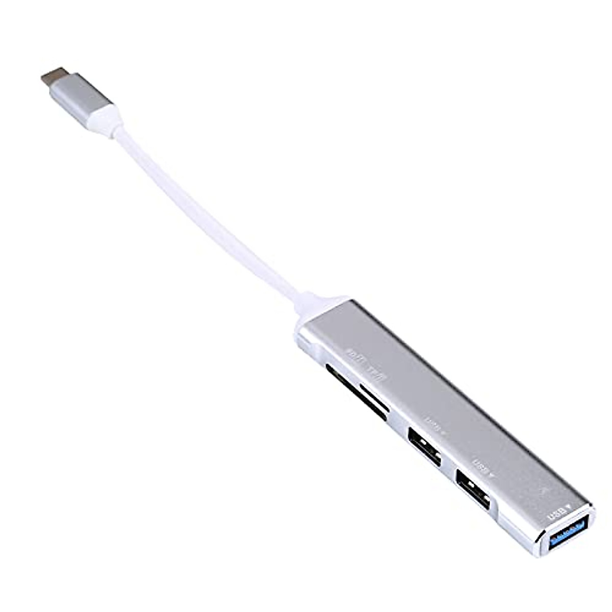 Convenient and Practical 5 in 1 USB-C/Type-C 3.1 to SD/TF Card Slot + 3 USB 3.0 Ports Multifunctional Docking Station HUB