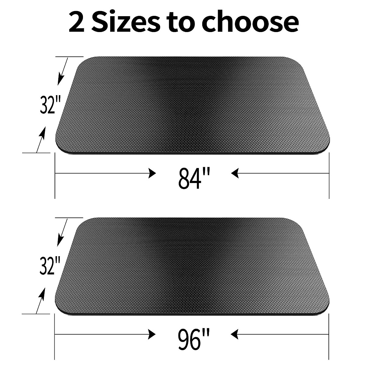 Large Exercise Mat 96" x 32",Exercise Equipment Mat,Treadmill Mat, Exercise Bike Mat, Workout Mats for Home Gym Flooring Rubber Mat Large Yoga Mat Cardio Mat for Weightlifting, Jump Rope,Fitness