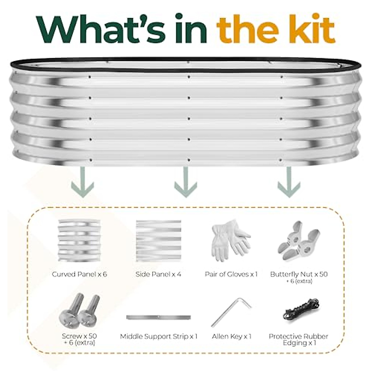 Utopia Home Galvanized Raised Garden Bed, 4ft x 2ft Lightweight Planter Boxes Outdoor with Easy Assembly, Large Garden Bed for Vegetables, Fruits, Flower