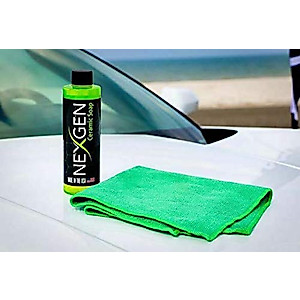 Nexgen Premium Ceramic Car Wash Soap - Build Ceramic Coating During Wash on Cars, Trucks, Boats and Bikes - SiO2 Shampoo Works with Foam Guns, Cannons, Pressure Washer, Bucket and Wash Mitt (8 oz)
