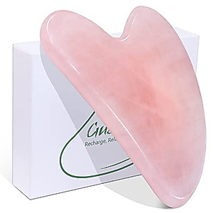 BAIMEI Gua Sha Facial Tool for Self Care, Massage Tool for Face and Body Treatment, Relieve Tensions and Reduce Puffiness - Rose Quartz