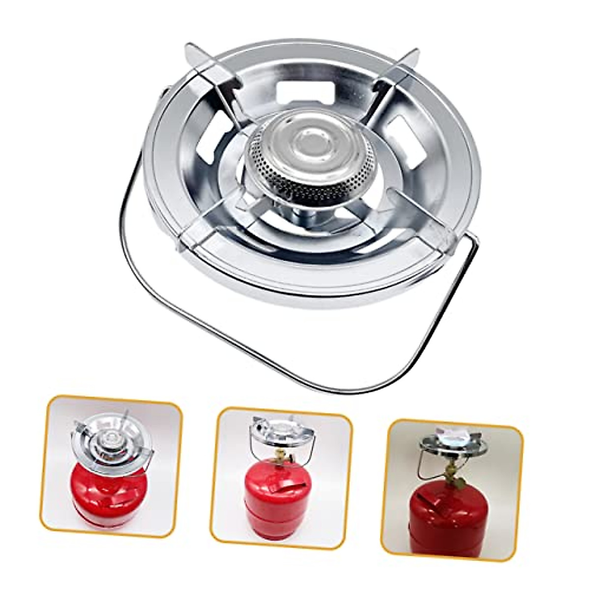 INOOMP Liquefied Gas Burner Single Burner Propane Stove Camping Stove Burner Camp Stove Mini Wood Portable Gas Stove Small Gas Stove Portable Travel Butane Stove Middle East Zinc Alloy