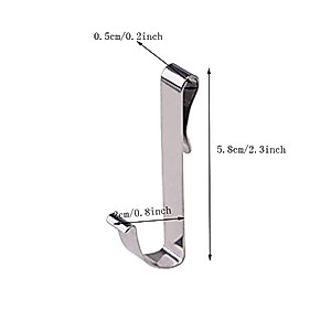 20 Pack J Shaped Hook Stainless Steel Hanger Clip-on Hook,Hanging Sink Grid Hook, Wire Rack Hook,Used for Kitchen,Bedroom,Office,Wire Shelf