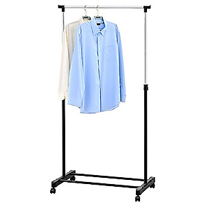 Furinno Wayar Garment Rack, 84 (W) x 165.99 (H) x 42.49 (D) cm, Chrome