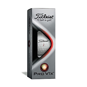 Titleist Pro V1x Golf Balls, White, Standard Play Numbers (1-4), One Dozen