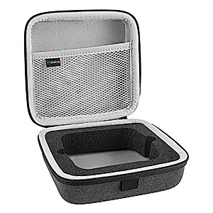 Geekria Shield Case Compatible with 2021 Appl TV 4K (32GB / 64GB) Case, Replacement Hard Shell Travel Carrying Bag with Room for Remote Controllers and Accessories (Grey)