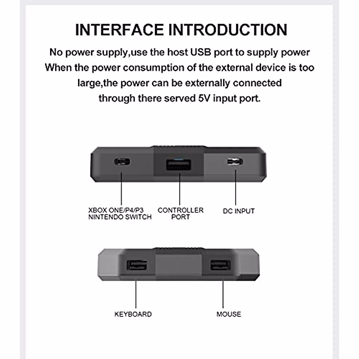 GDreamer HS-SW315 Keyboard and Mouse Adapter for Switch/Xbox One/ PS4/ PS3/Xbox 360