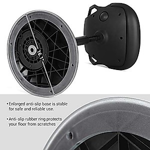 SONGMICS Standing Stool, Active Sitting Balance Chair, Work Stool, 23.6-33.3 Inches, with Anti-Slip Bottom Pad, for Standing Desk, Black UOSC12BK