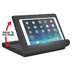 Ontel Pillow Pad Fold Away Multi-Angle Soft Tablet Stand, Gray