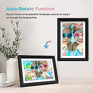 Skyzoo Frame: 10.1'' WiFi Digital Picture Frame, 1280x800 IPS Touch Screen Smart Digital Photo Frame, Share Photos and Videos Remotely via APP, Gift for Friends and Family