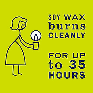 Mrs. Meyer's Soy Aromatherapy Candle, 35 Hour Burn Time, Made with Soy Wax and Essential Oils, Lemon Verbena, 7.2 oz- Pack of 2