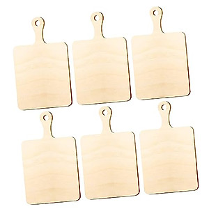 KJHBV 6pcs Home Accessories Decor Wooden Decor in Bulk Craft Wood Chopping Board Set Small Chopping Board Wood Chips Cutting Board Decorate Small Cheese Dining Table Wood