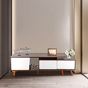 LYNICESHOP Modern TV Stand, TV Console Cabinet Lowline TV Cabinet Stand Entertainment Unit 47.2-78.7in Ajustable TV Media Cabinet TV Stand with Storage for Living Room