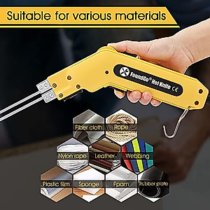 FoundGo 250W Electric Hot Knife Foam Cutter Styrofoam Cutting Tool Hot Wire Foam Cutter for EPS, XPS, Polyethylene with Storage Case& 6"/8"/10" Blades